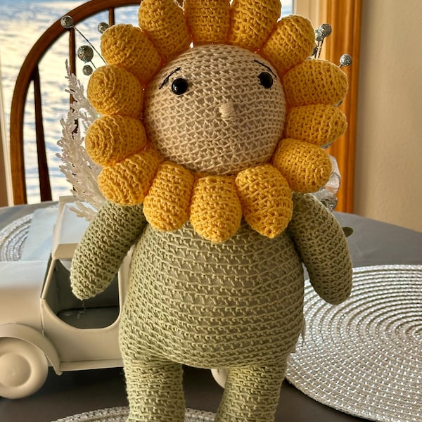 Flower Baby Crochet Pattern, Flower Baby Amigurumi Pattern, Sun Flower ...