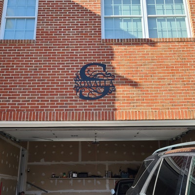 Custom Metal Signs Monogram Wall Decor Metal Wall Art Last Name Sign ...