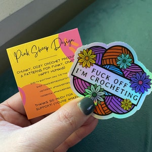 Funny Crochet Vinyl Holographic Sticker, Crocheter Joke Gift, Crochet ...