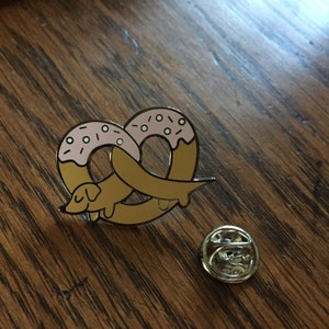 Pretzel Dog Pin - Etsy