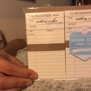 Personalized Wedding Wishes Library Card Literary Wedding Library Theme ...