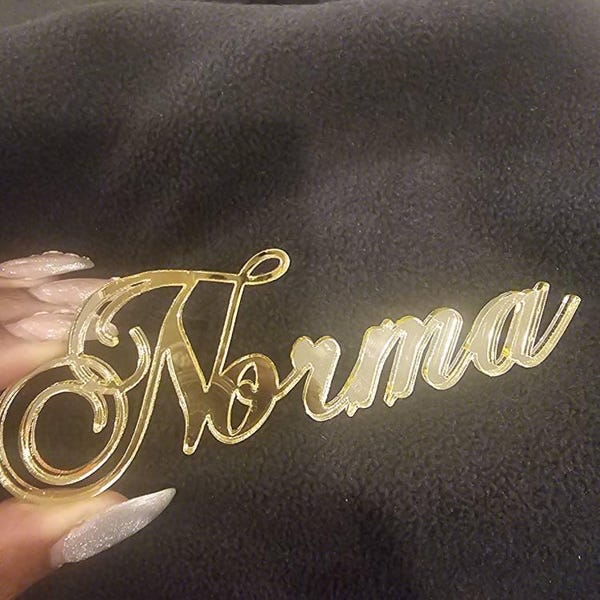 Custom Color Laser Cut Cursive Wedding Name Wording Place Card Cut Outs ...
