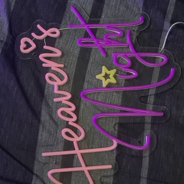 Heaven's Night Neon Sign | Custom Neon Lights Sign | Wedding Neon Sign ...