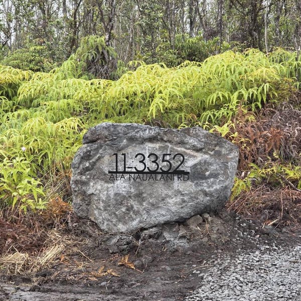 Custom Metal Address Sign for Rock Personalized Custom Address Modern ...