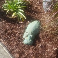 Outdoor Decor, Rusty Hippo Sculptures, Mother & Baby Hippopotamus Lawn ...