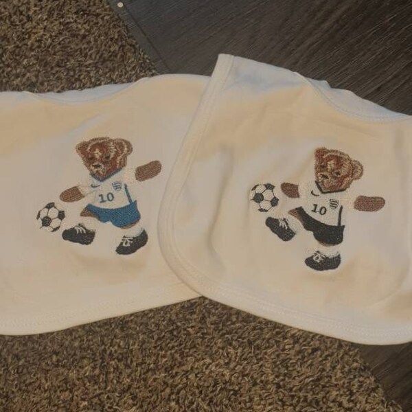 Teddy Bear Rugby Player South Africa, 3 Sizes, Machine Embroidery ...