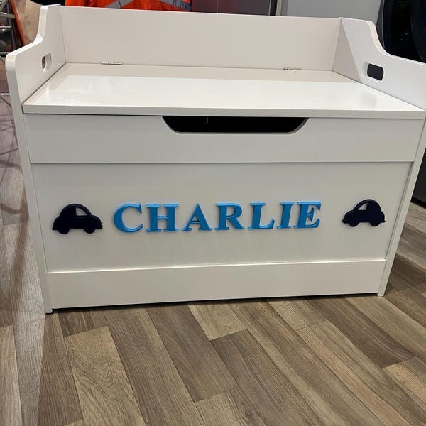 Personalised Wooden Toybox | Children | Customised | Large - Etsy UK