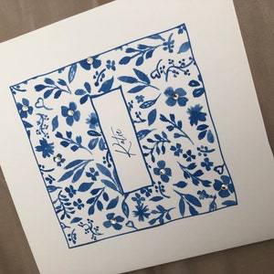 Princess Personalised 5th Birthday Card . Cartoon Style Watercolour ...