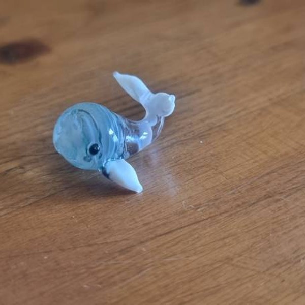 Elephant Tiny Micro Figurines Hand Blown Glass Art Animals Collectible ...