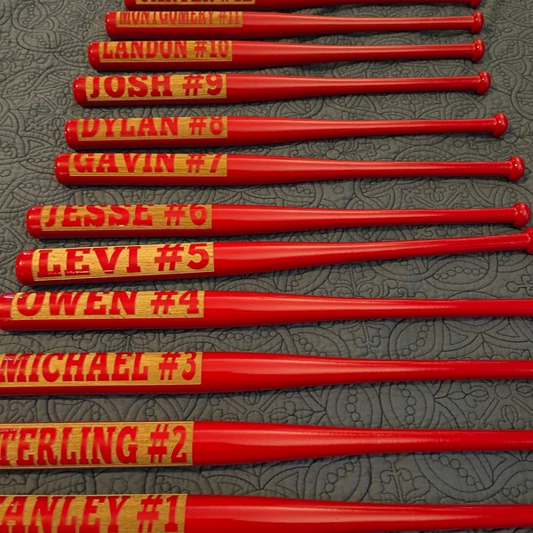 Baseball Team Gift, Personalized Bat, Mini Baseball Bat, Little League ...