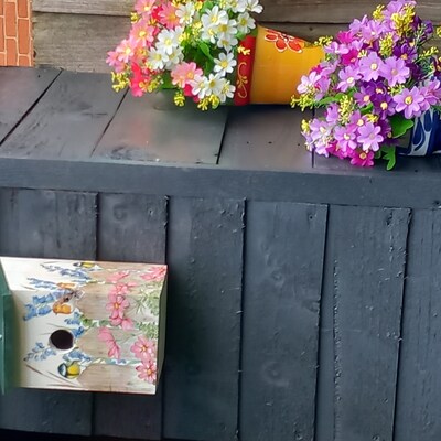 Robin Plant Pot for Inside or Out Decoupaged Robins Garden - Etsy