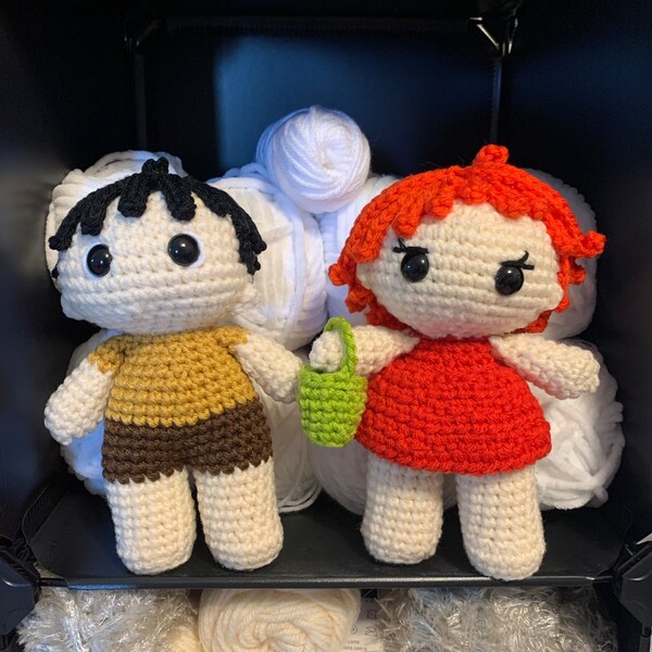 PDF: Ponyo & Sosuke Amigurumi - Crochet Pattern by Crochelandia - Etsy