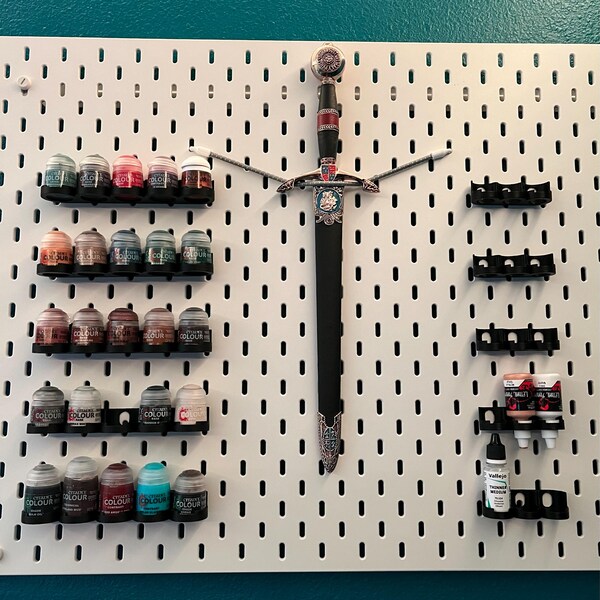 Hobby Storage - Ikea Skadis Peg Board Paint Racks Holders for Citadel ...