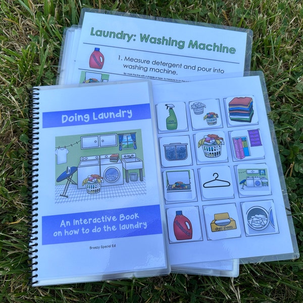 Laundry Task Analysis and Interactive Book for Special Ed With Bonus ...