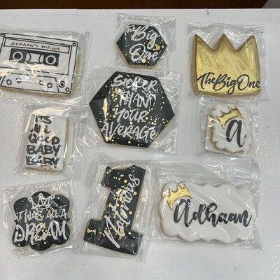 Notorious ONE Birthday Cookies, Notorious Big Cookies, Rap Themed ...