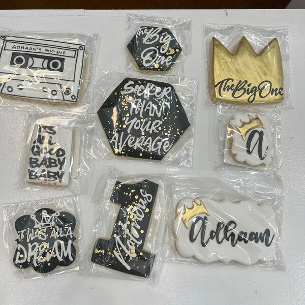 Notorious ONE Birthday Cookies, Notorious Big Cookies, Rap Themed ...