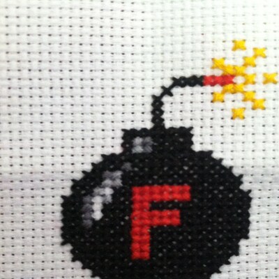 Cheeky F Bomb Cross Stitch Pattern printable PDF Immediate Download ...