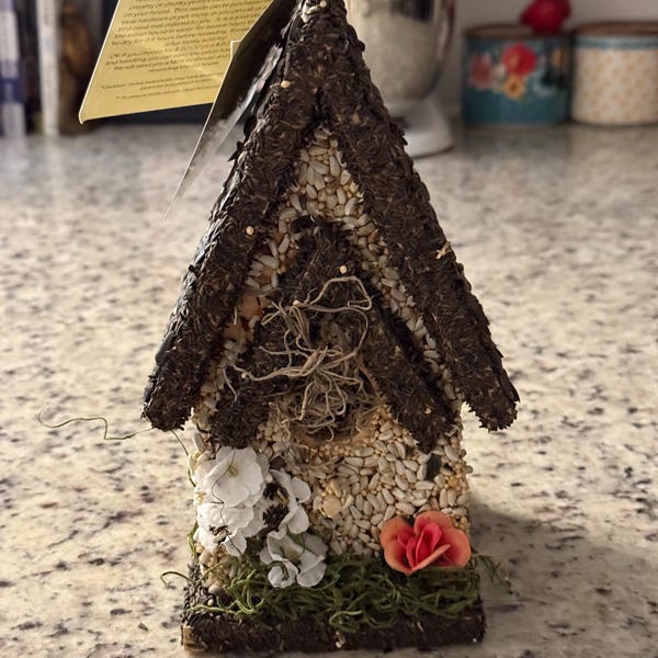Edible Bird Home, Birdseed Birdhouse, Bird Seed House, Handmade Bird ...