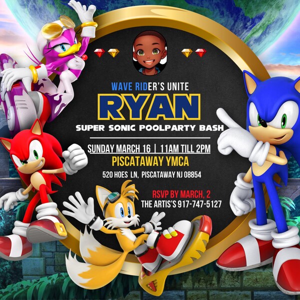 Sonic the Hedgehog Favor Bags Birthday Gift Bags for Kids Goodie Bag ...
