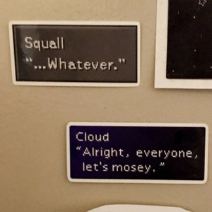 Custom FF7 Text Box Sticker | Etsy