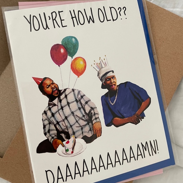 Friday Birthday Card, 90s Pop Culture, Hip Hop Birthday Card, Funny ...