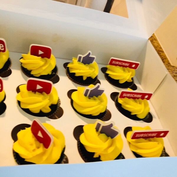 Youtube Cupcake Topper, Blogger - Etsy