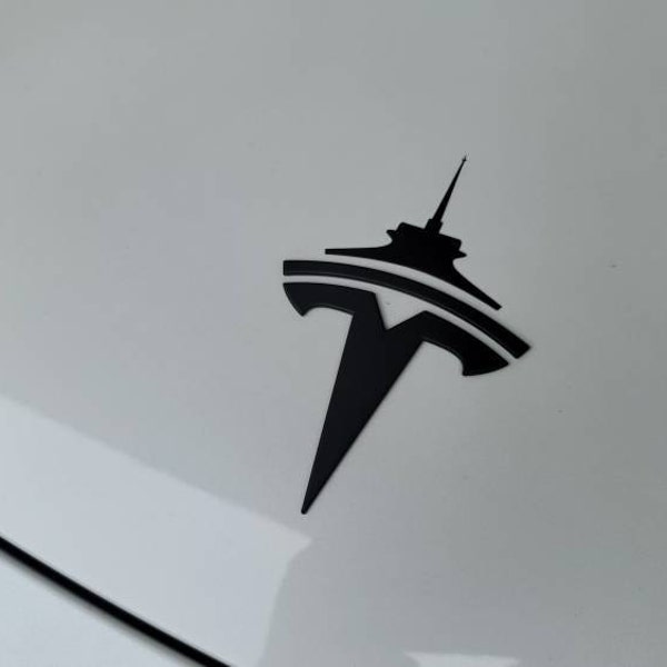 The Original Seattle Tesla Model 3/Y Badge Topper Decal - Etsy
