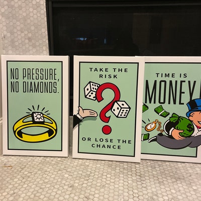 Monopoly Time is Money Board Game Print Picture Poster Painting Giclee ...
