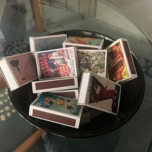 Set of 8 MATCHBOX Various BOAT Ship Navy Design Vintage Style Printing ...