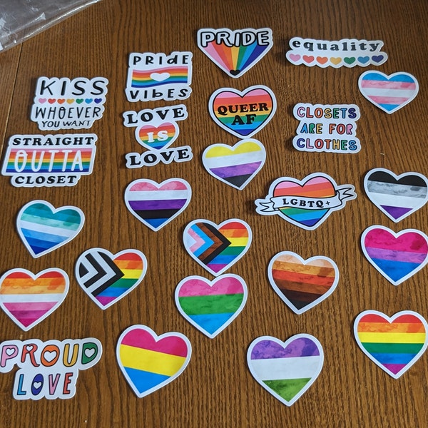 Pride Sticker Pack, LGBTQ Sticker Pack, Rainbow Stickers, Pride Laptop ...