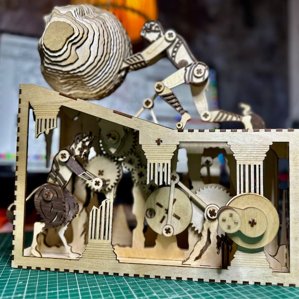 DIGITAL FILE - Sisyphus Automata - Kinetic Sculpture - Laser Cutter ...