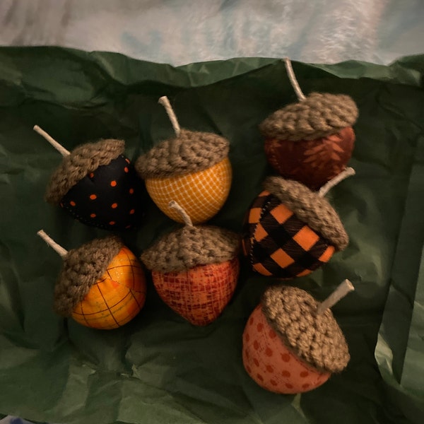 Handmade Fabric Acorns Harvest Acorns Autumn Fall Accents Bowl Fillers ...