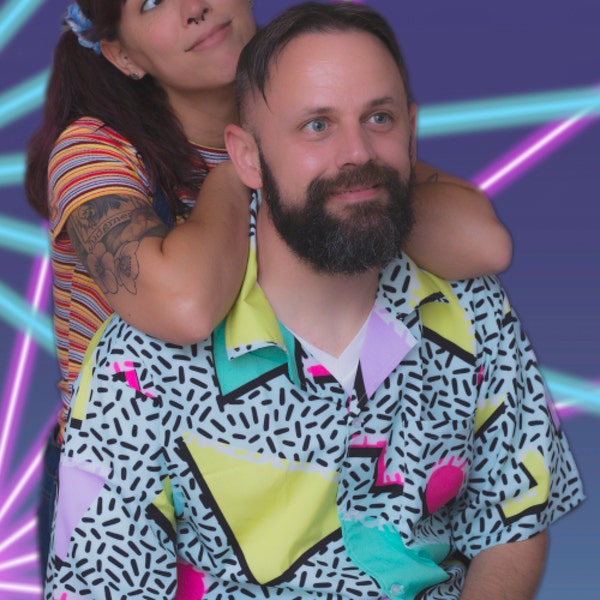 80s Retro Laser Beams Digital Backdrop, 8.5"x11" - Perfect for Adding a ...