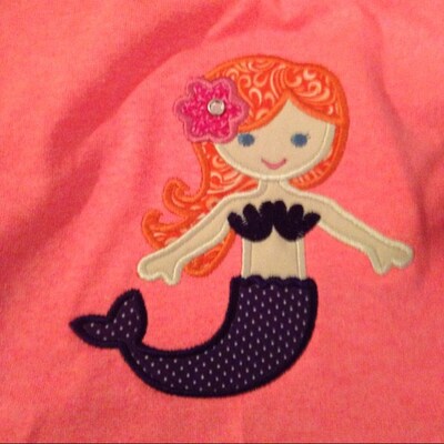 Instant Download Mermaid Applique Machine Embroidery Design - Etsy