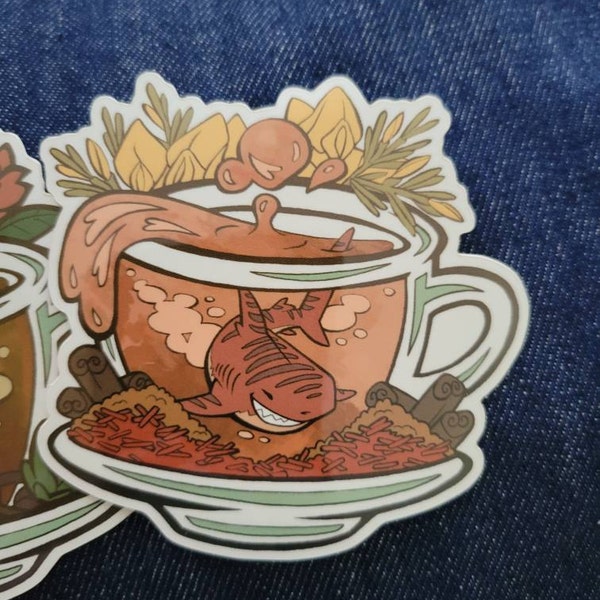 Tea Sharks Sticker Set - Etsy