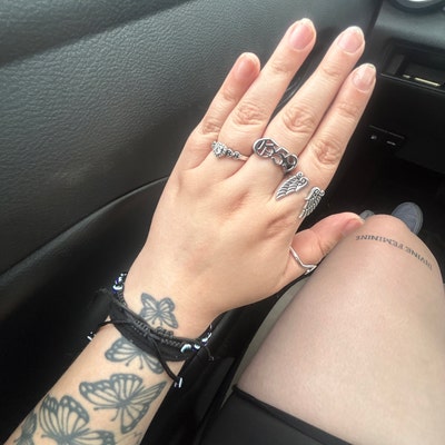 Lil Peep Ring Stainless Steel Wraparound Ring Available in US Sizes 6 ...