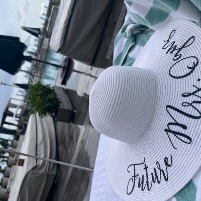 Bride Beach Hat Personalized Bride Sun Hat Bachelorette Party Hats ...