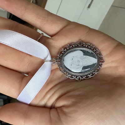 Memory Remembrance Bouquet Charm, Locket, Brooch Personalised With Any ...