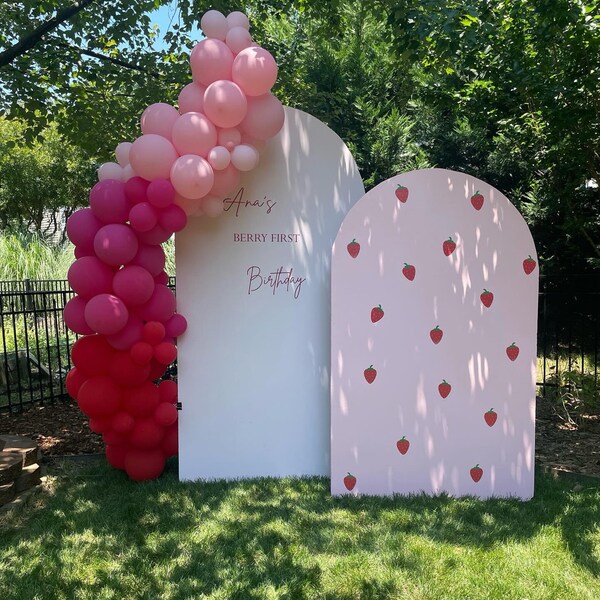 Berry First Birthday Decal - Happy Birthday Party Backdrop - First ...