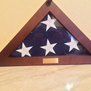 Flag Display Case With Personalized Engraving for Standard - Etsy