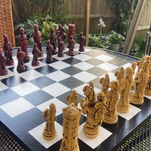 Made to Order Chess Set Reynard the Fox Design in a Stone | Etsy