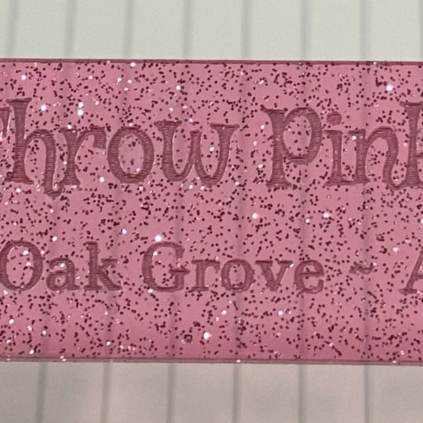 Acrylic Sheet 1/8" Sparkle Pink Transparent - Plexiglass Plastic ...