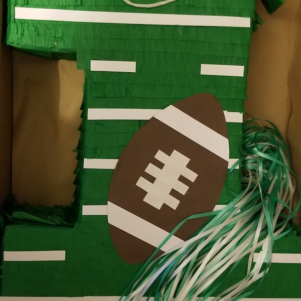 20'' Tall Green Number One Football Theme Pinata - Etsy