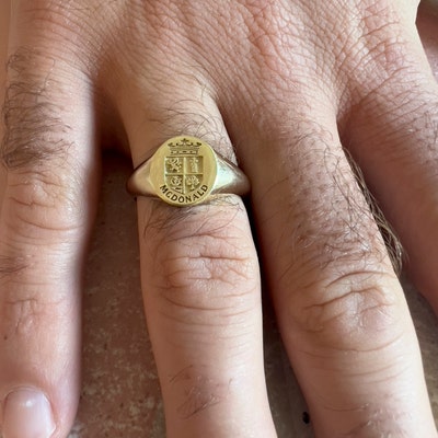 Wolf Ring Gold Wolf Ring Wolf Signet Ring 14k Gold Wolf - Etsy