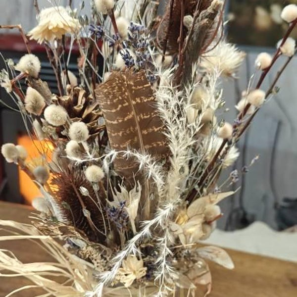 Bouquet di 10 rose secche, rose secche naturali rosa, composizioni ...