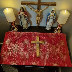 Catholic Table Runner First Communion Eucharist 2 Sizes White Pale ...