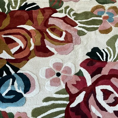 5x8 Authentic Aracelli Floral Rug Irregular Shape Hand Tufted Rug ...