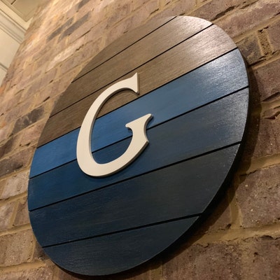 Shiplap Monogram Dimensional Monogram Front Door Hanger Initial ...