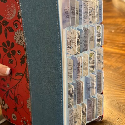 Glossy Vinyl Bible Tabs With Placement Guide for Bible Study - Etsy