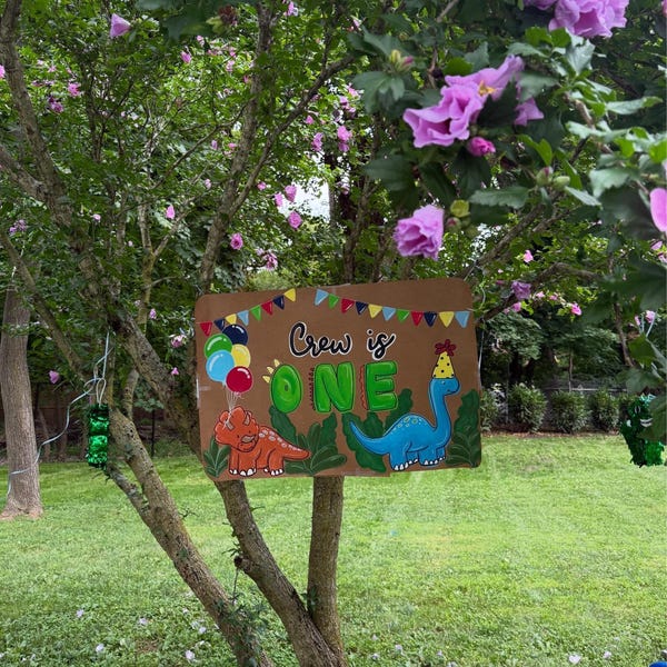 Hand Painted Custom Birthday Sign- Brown Paper Banner- Custom Decor ...